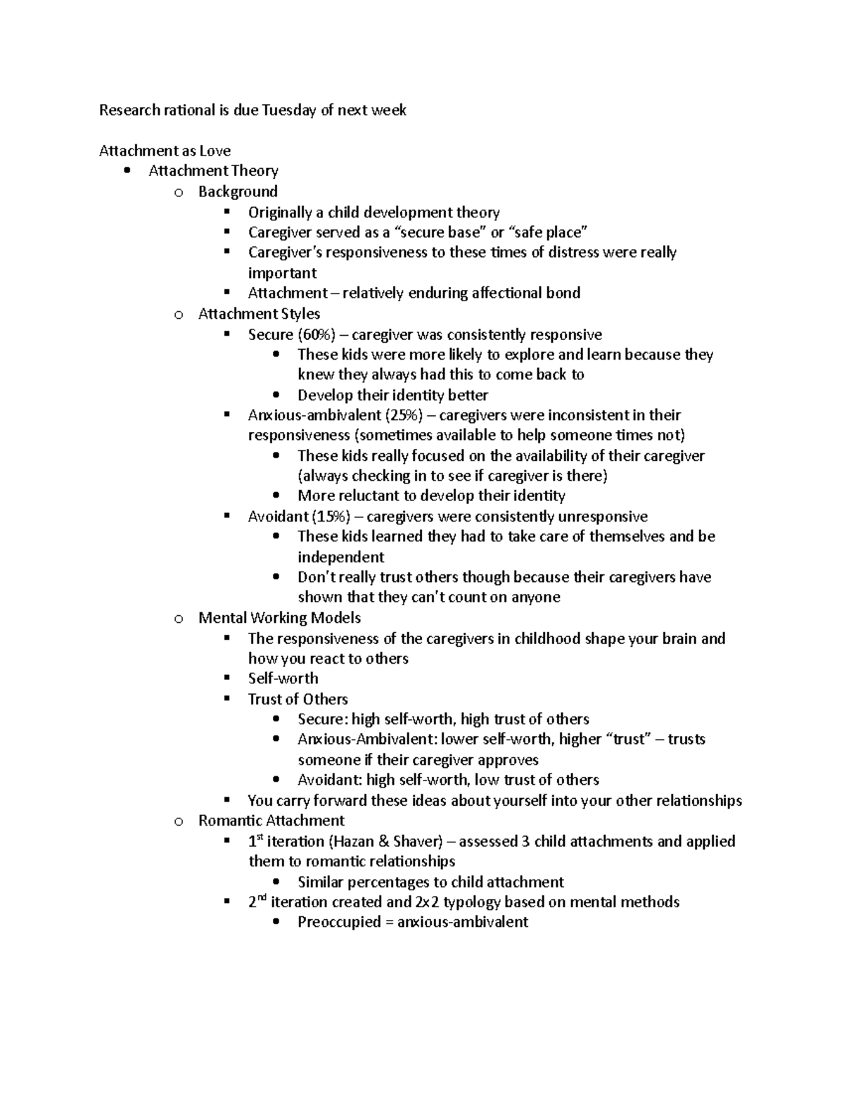 CMS Notes 3:2 - Dr. Rene Dailey - Research rational is due Tuesday of ...