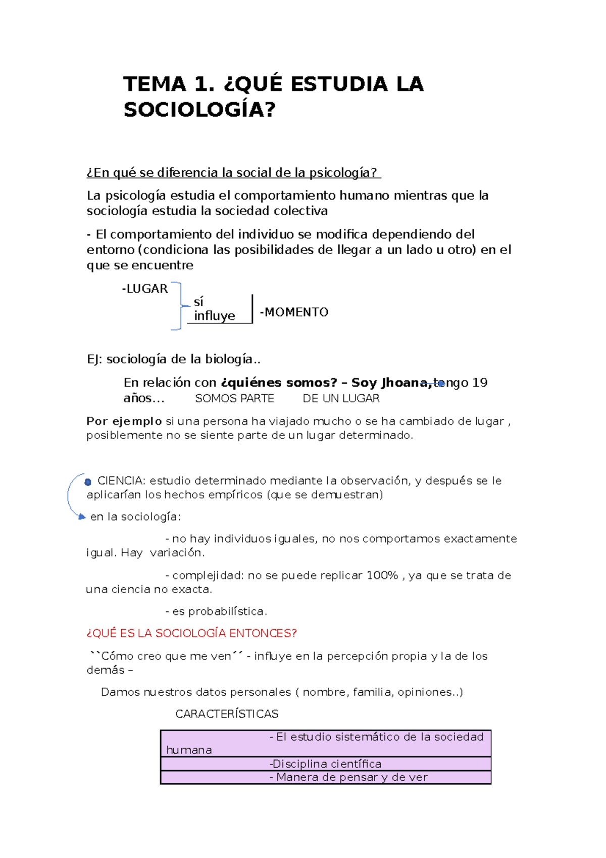 TEMA 1 - dfghn - TEMA 1. ¿QUÉ ESTUDIA LA SOCIOLOGÍA? ¿En qué se ...