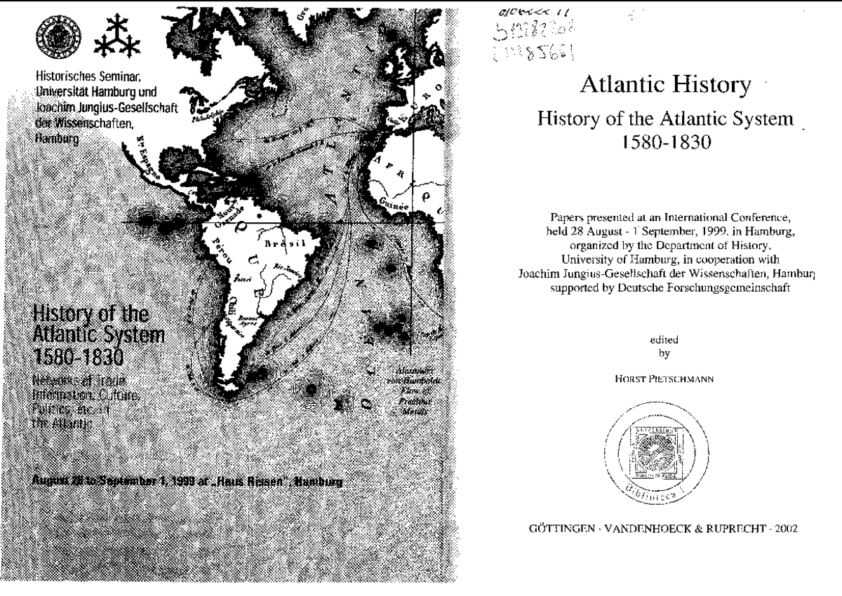 Pietschmann - Atlantic History - History of the Atlantic System ...