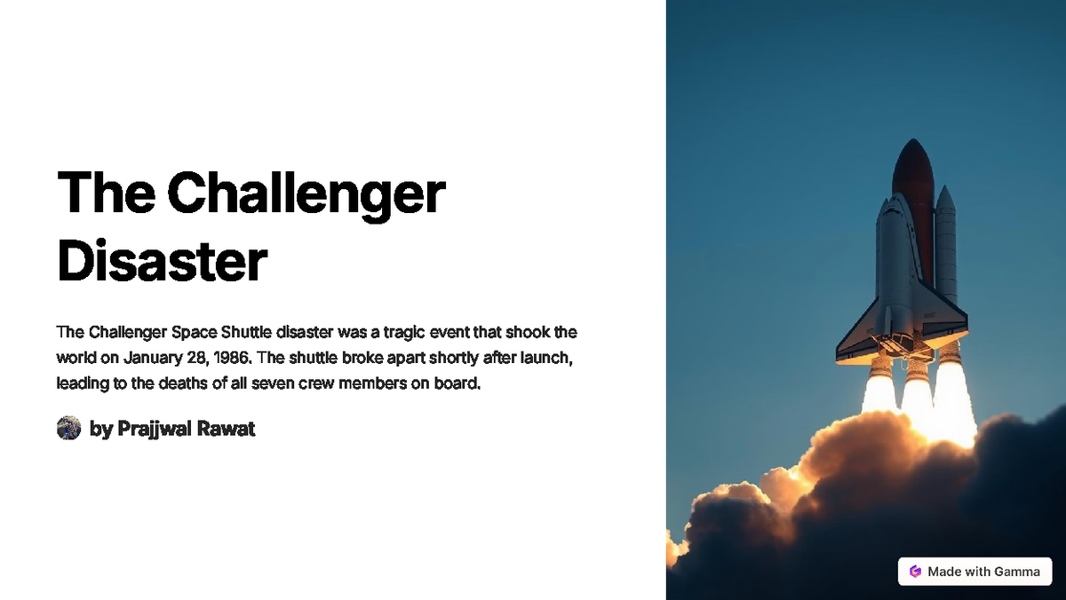 The-Challenger-Disaster - The Challenger Disaster The Challenger Space ...