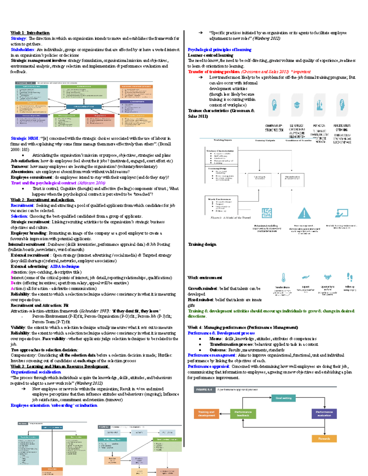 MGMT2000 4 Exam cheat sheet - Week 1: Introduction Strategy: The ...