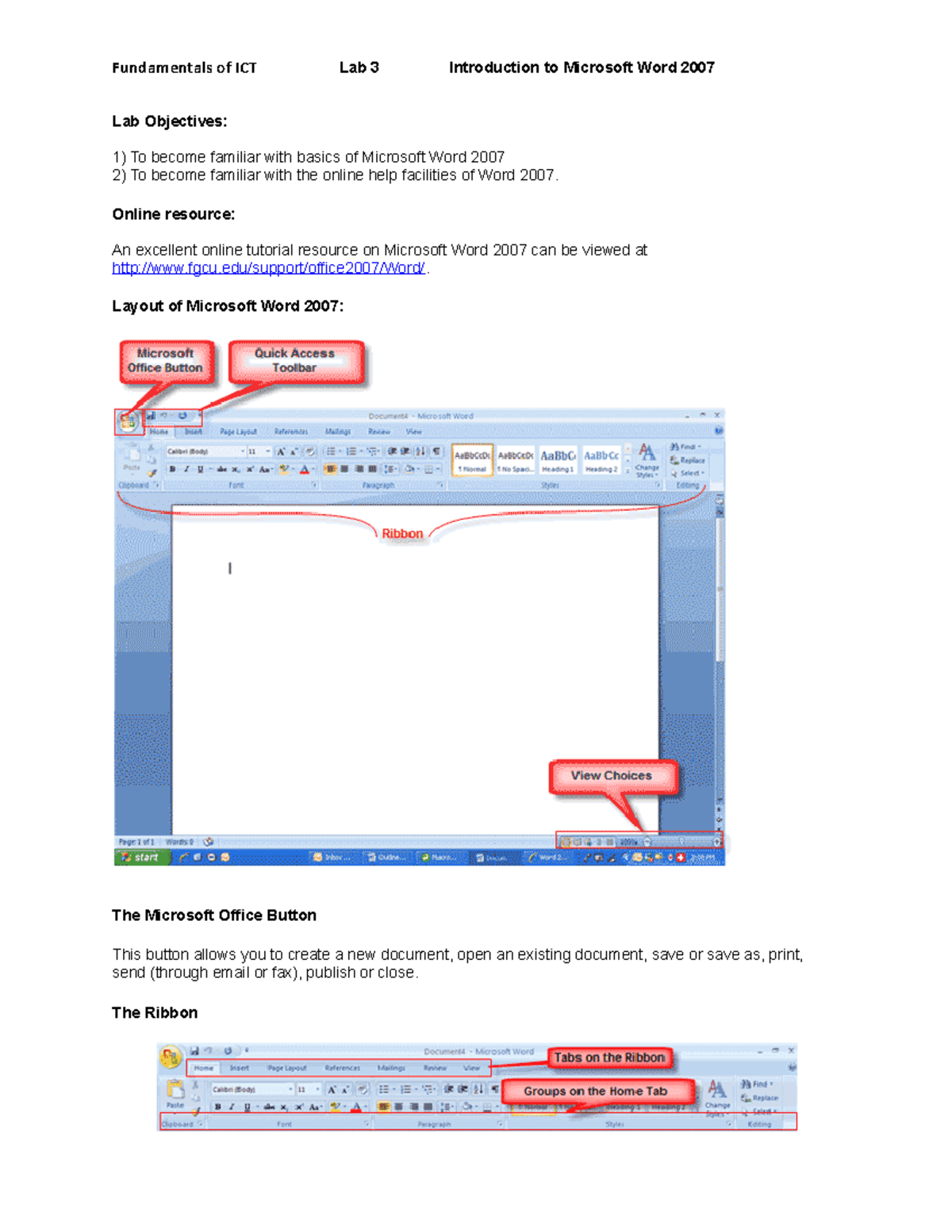 Laboratory Handout - Microsoft word 2016 - CP1010 - Studocu
