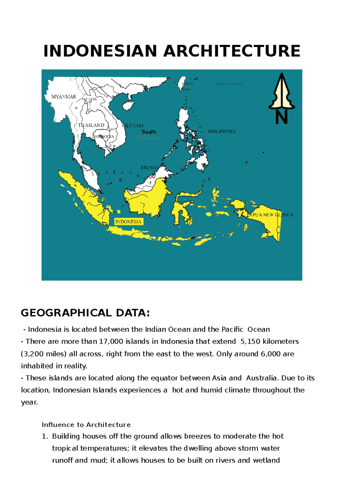 Indonesian Architecture - INDONESIAN ARCHITECTURE GEOGRAPHICAL DATA ...