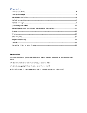 Qualitative Research Methods lecture notes week 4 - Qualitative ...