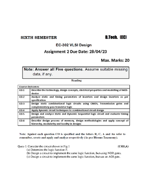 Module 3 Scaling of MOS Circuits,Subsystem Design Processes,Illustration of the Design - Studocu