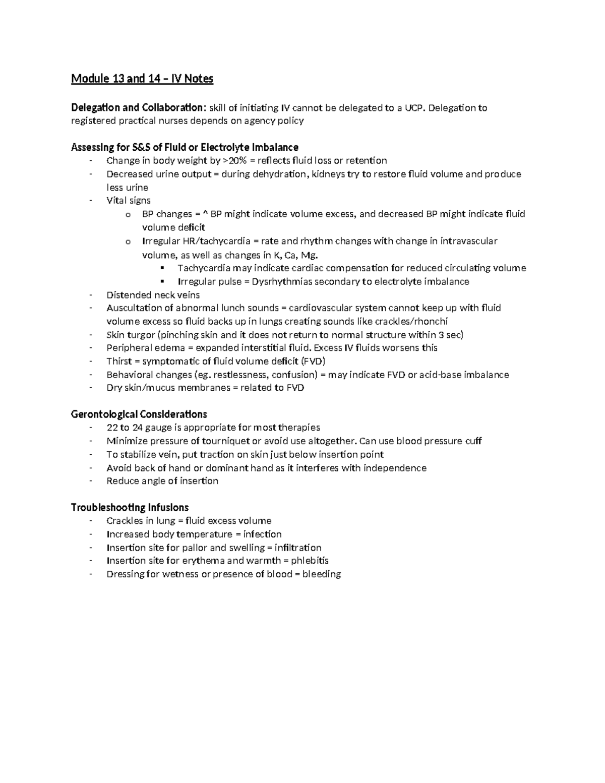 IV Notes - Module 13 and 14 – IV Notes Delegation and Collaboration ...
