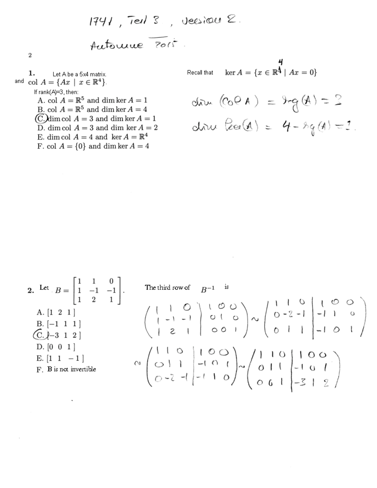 MAT1341 DGD 10 sol Fall 2022 - Let A be a 5x4 matrix. Recall that and ...