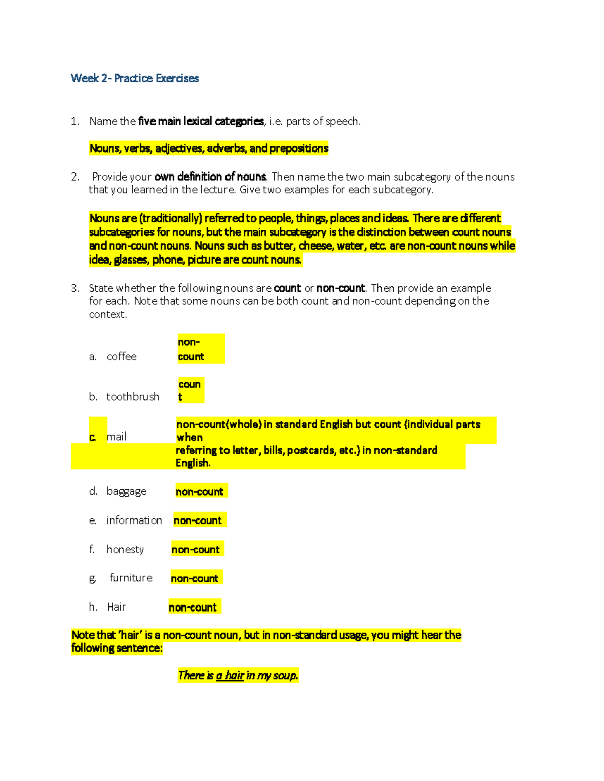 Week 2-Practice Exercises-KEY - LINB18 - U of T - Studocu