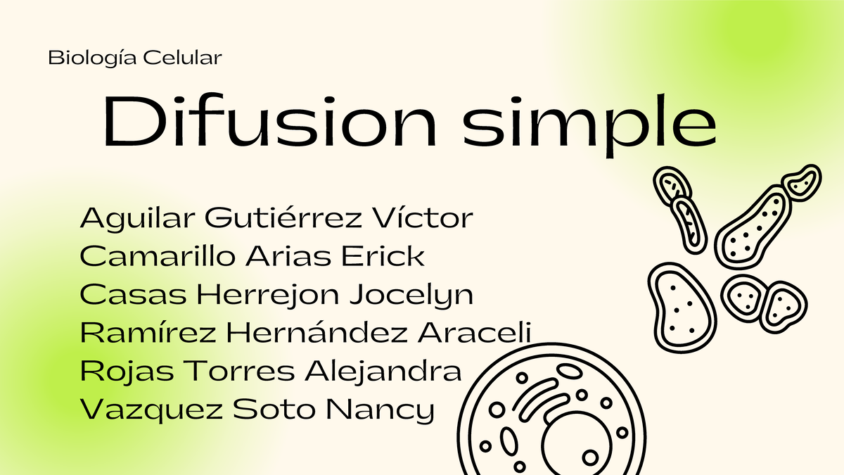 Difusion simple 2 - Biología Celular Difusion simple Aguilar Gutiérrez ...