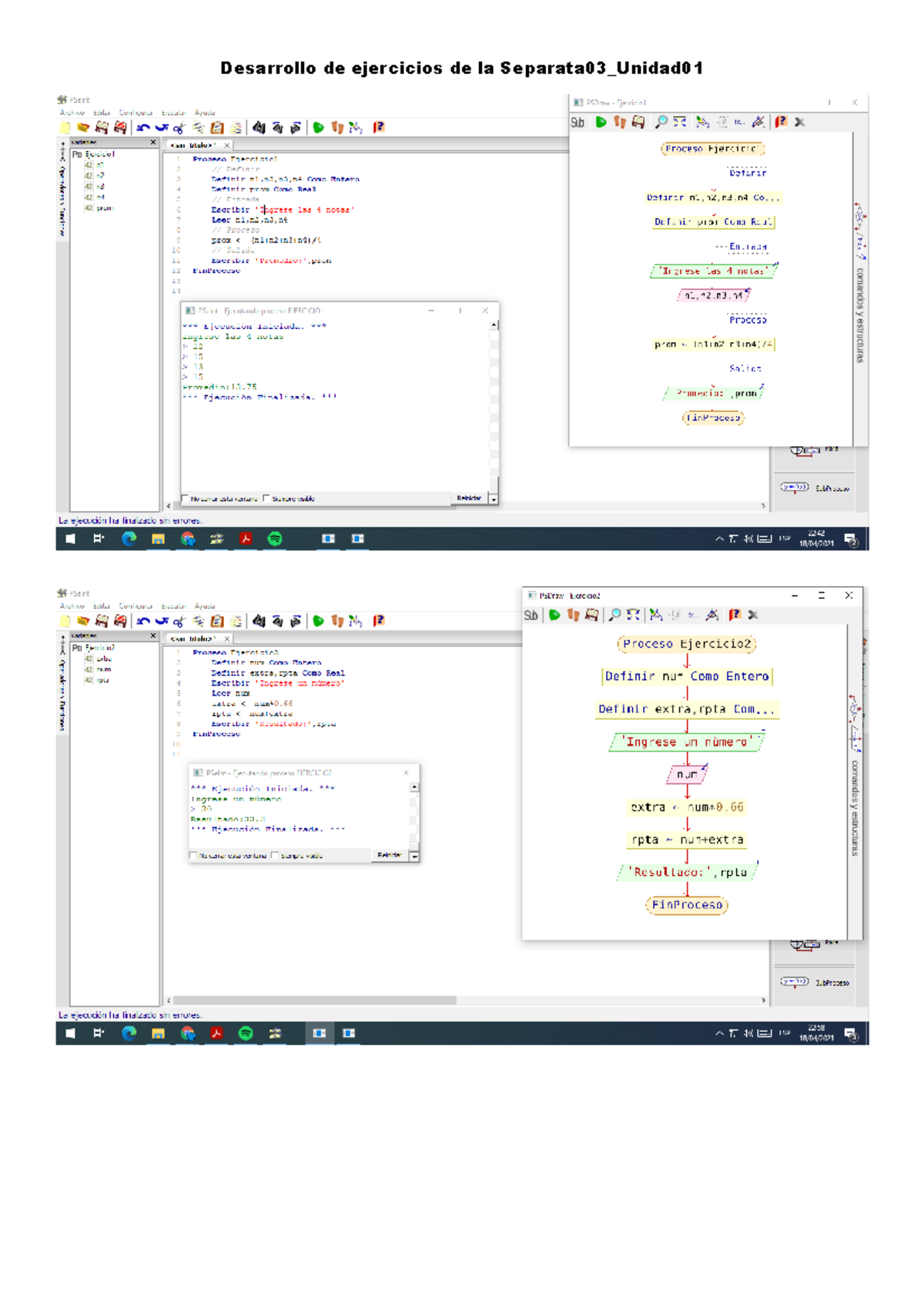 Separata 03 Unidad 01 algoritmos - Principios de algoritmos - Desarrollo de ejercicios de la ...