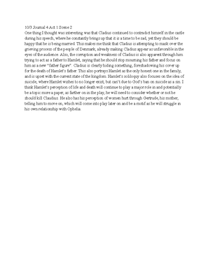 Journal Entry 3 Odyssey - Journal 3: Book 2: I think it is very ...