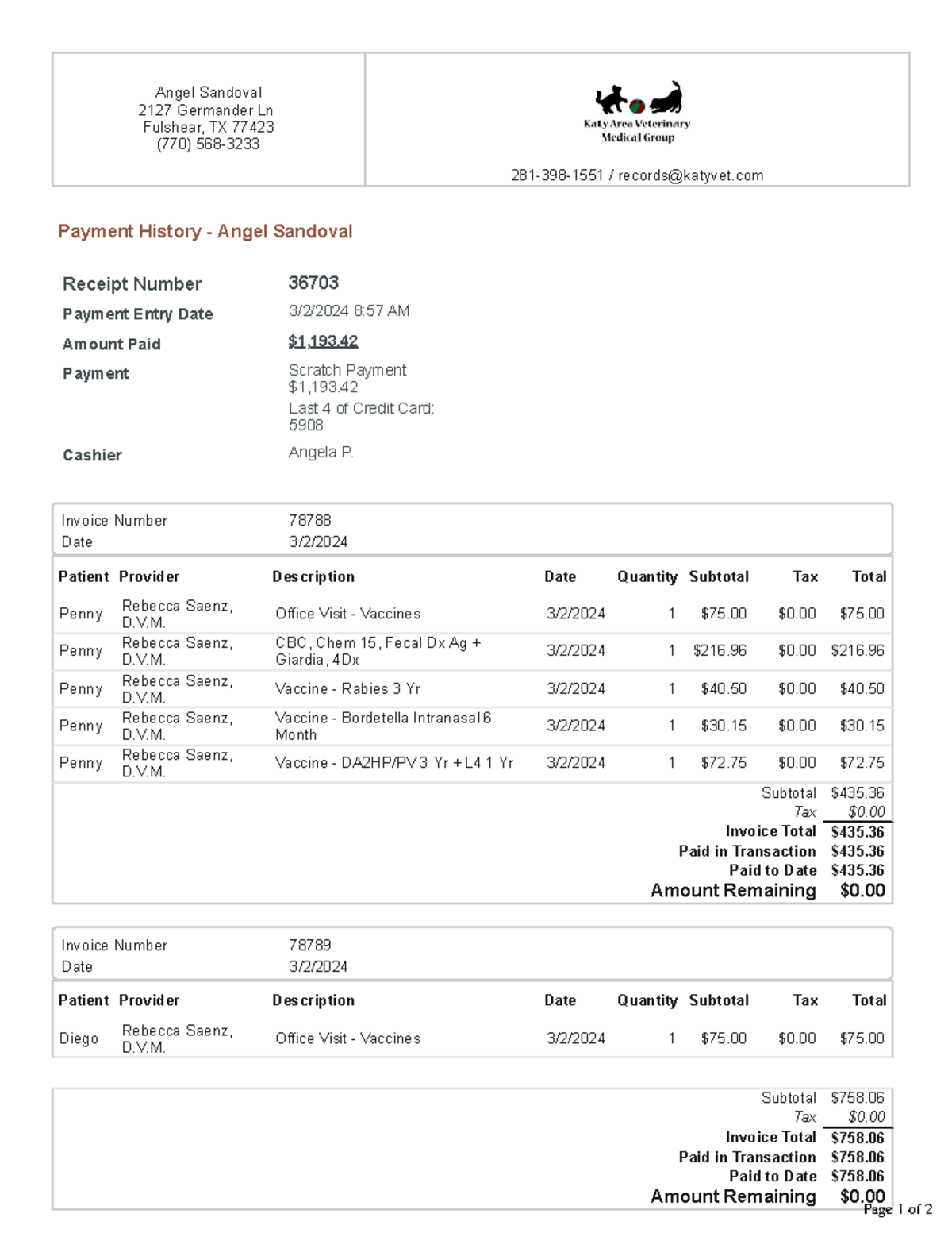 Paymenthistory handouts - Payment Receipt Number Payment Entry Date ...