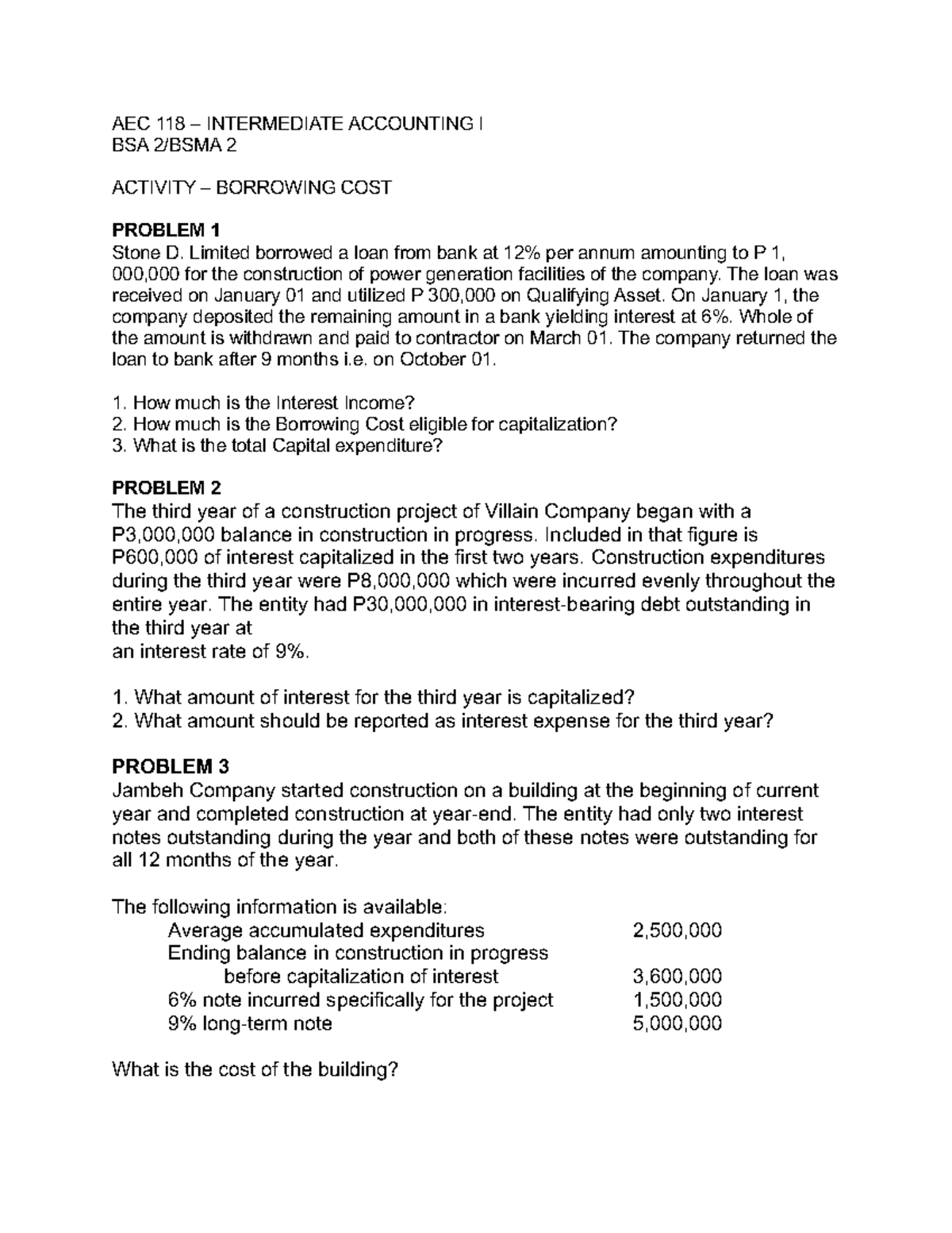 Activity+Borrowing+Cost.pdf_BSA_Sample+problem_2024 - AEC 118 ...