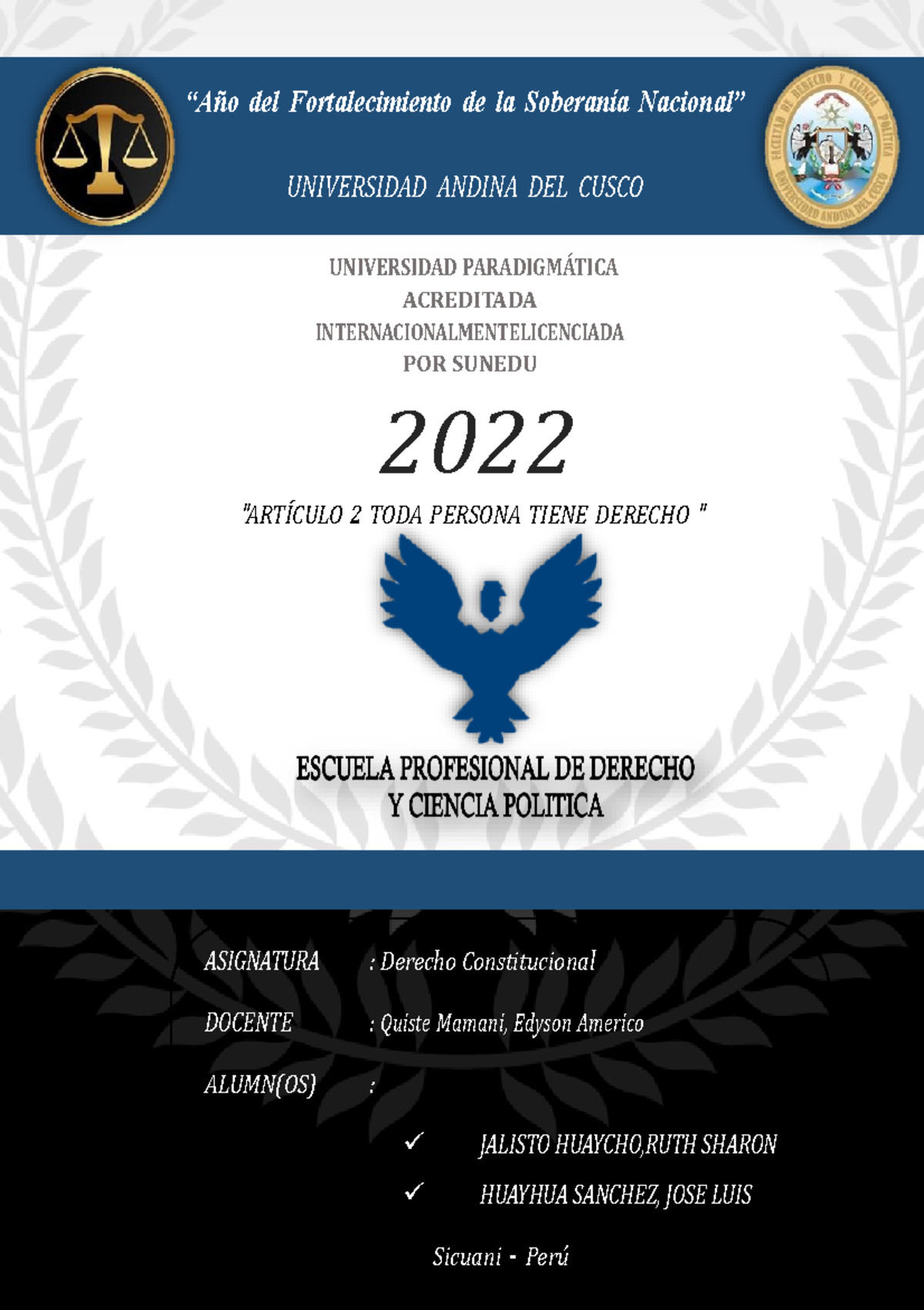 Art.2° TODA Persona Tiene Derecho (1).jjdjdjd - “Año del ...