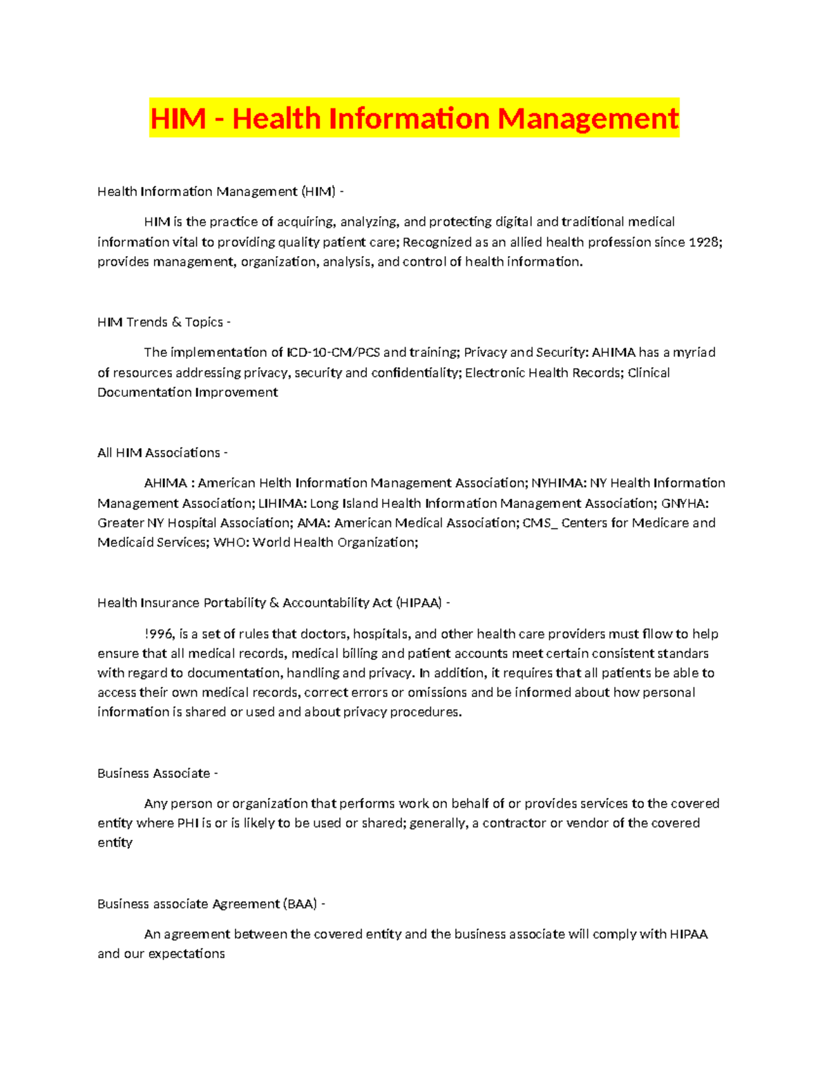 HIM - Health Information Management - HIM Trends & Topics - The ...