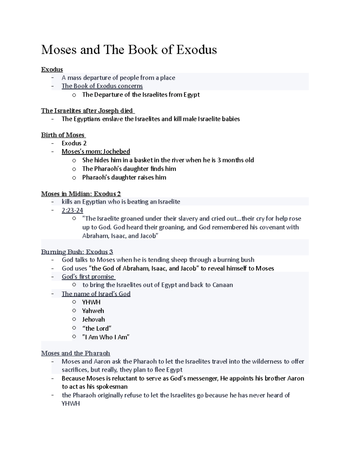 Christian Scriptures Moses and the Book of Exodus - Moses and The Book ...