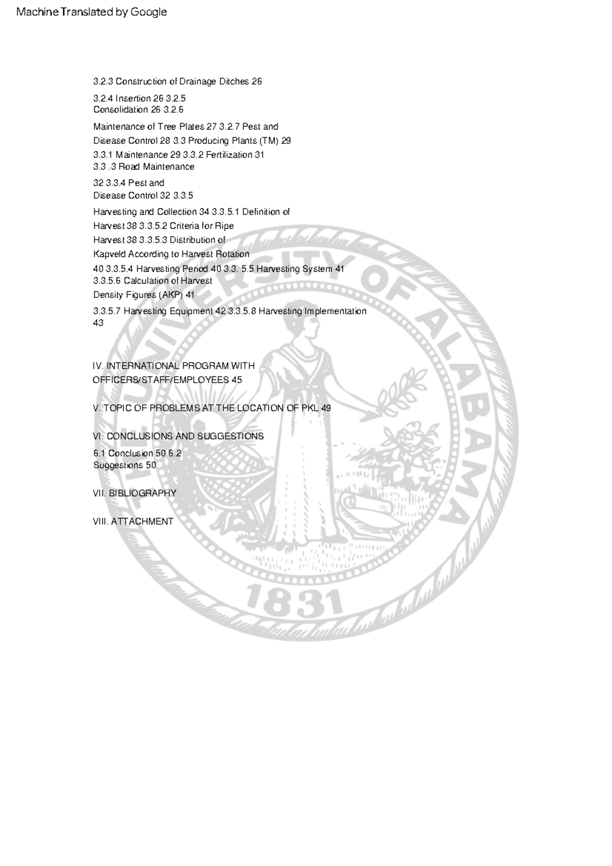 Herbicide Application Techniques 2 Vii Bibliography V Topic Of Problems At The Location Of