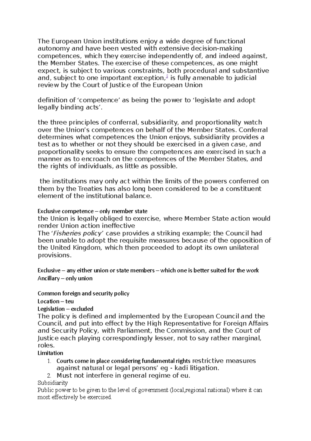 Public notes - The European Union institutions enjoy a wide degree of ...