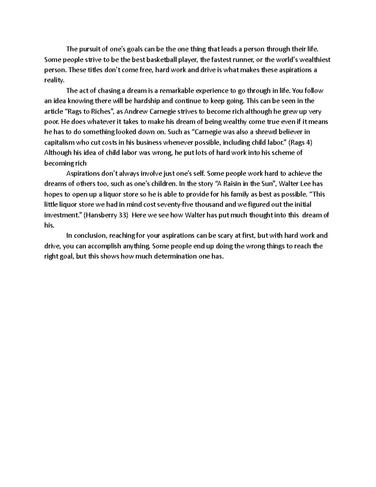 Copy of Aspirations ECR - The pursuit of one’s goals can be the one ...