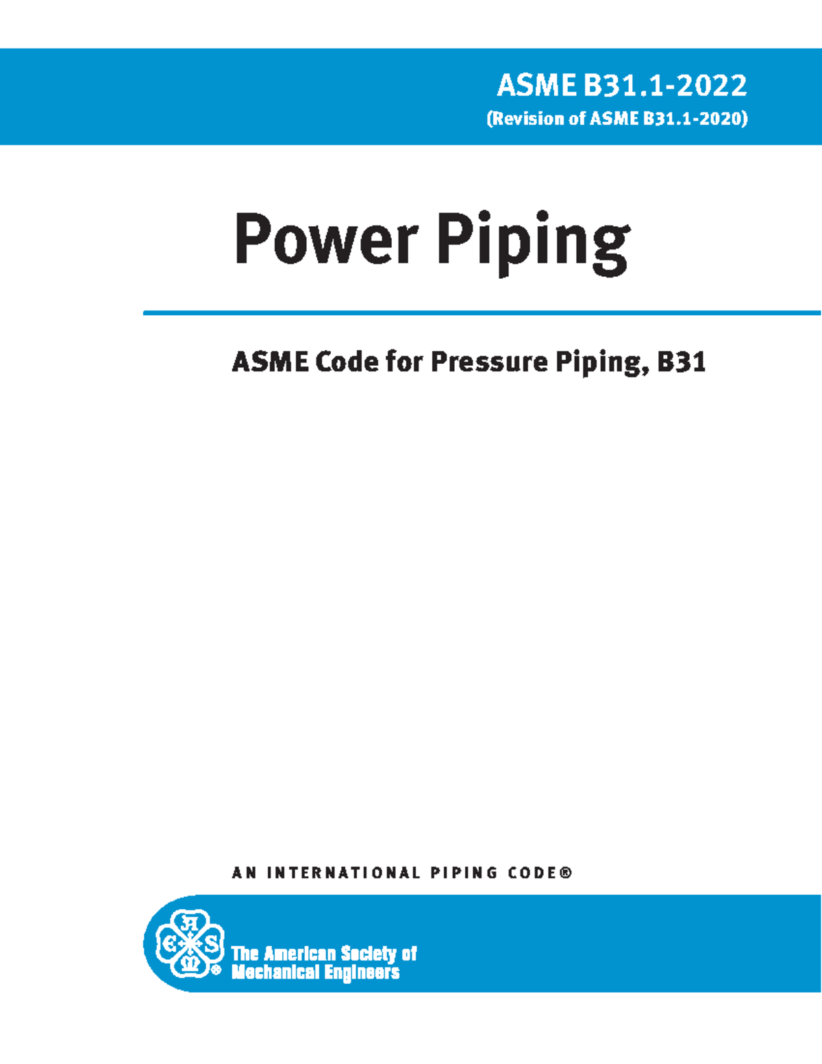 Asme b31.1 en ingles - Power Piping ASME Code for Pressure Piping, B A ...