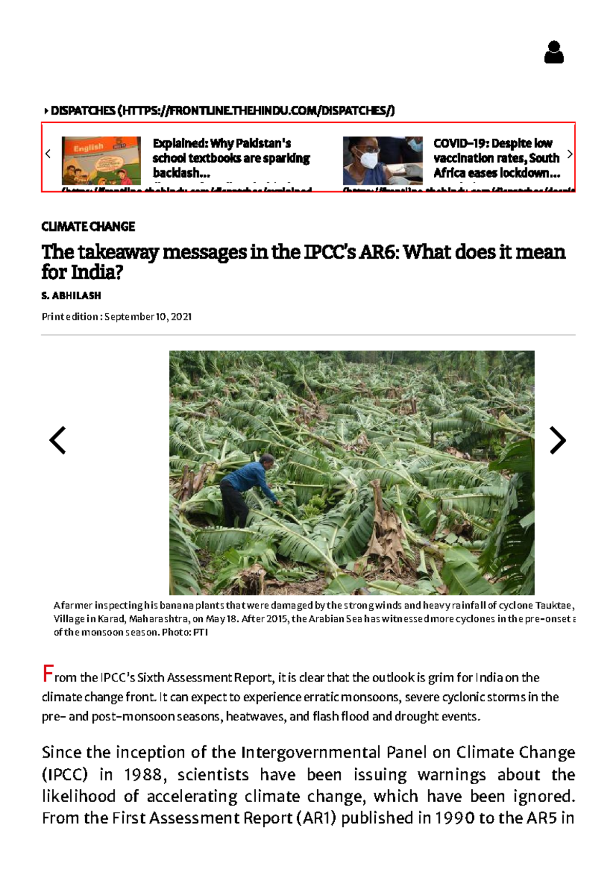 The takeaway messages in the IPCC’s AR6 What does it mean for India ...