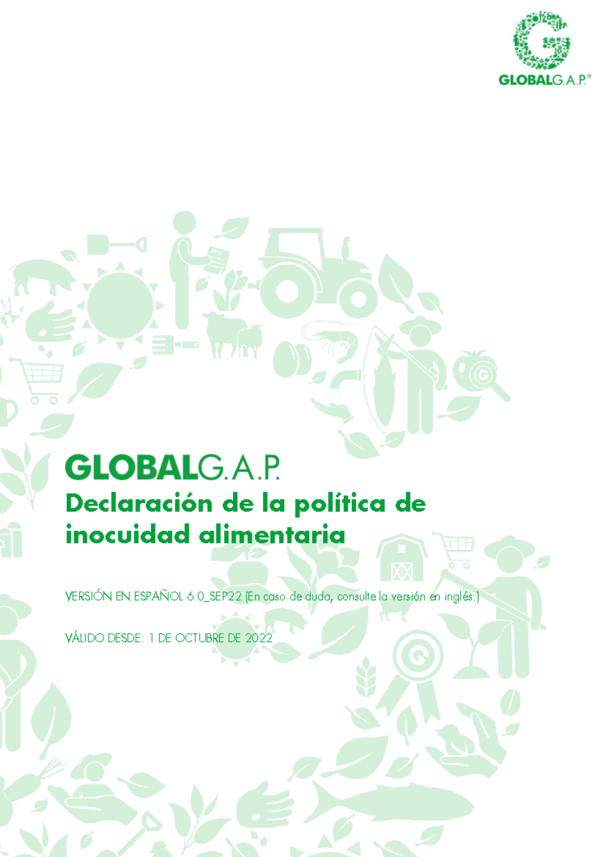 221215~1 - globalgap 4 - Declaración de la política de inocuidad alimentaria VERSIÓN EN ESPAÑOL ...