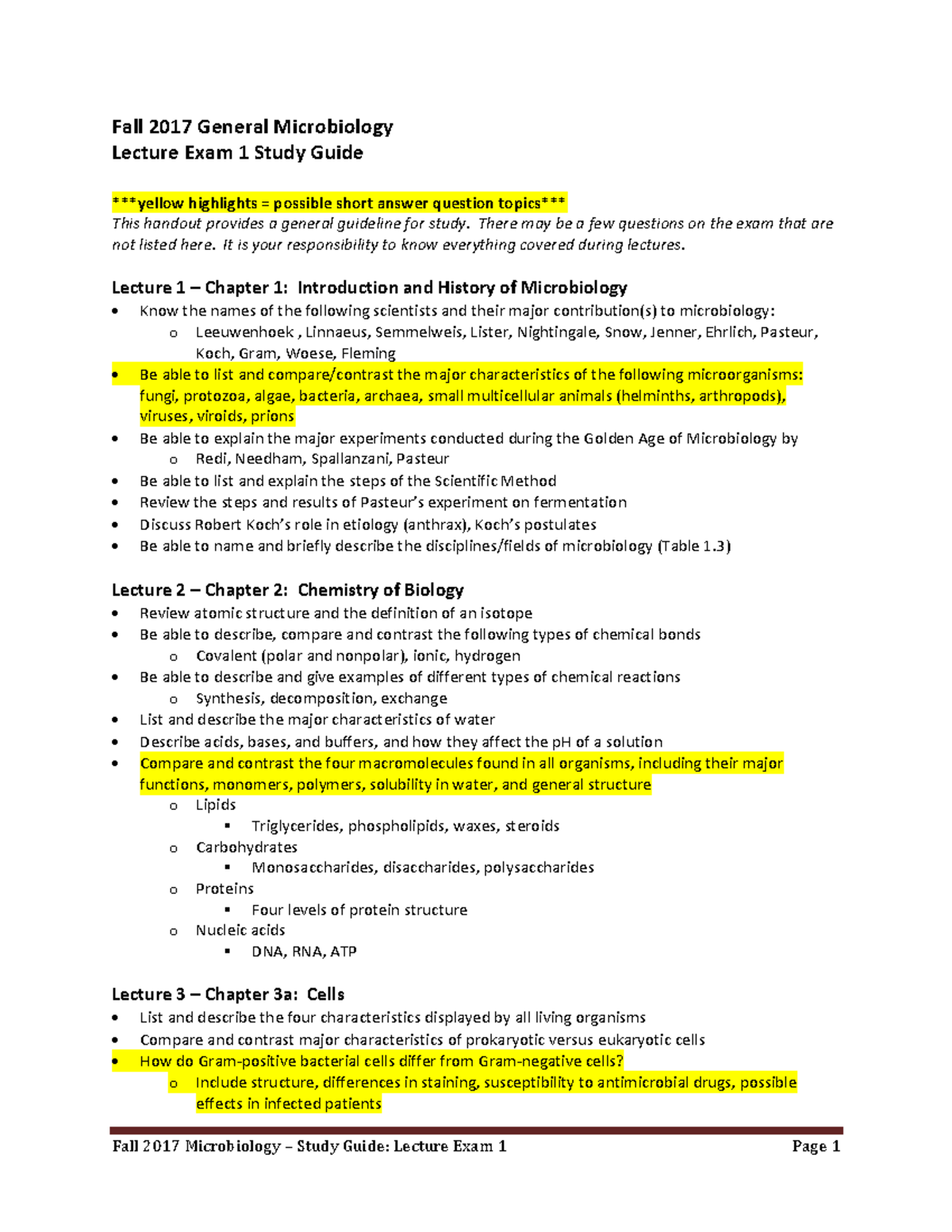 Microbiology Study Guides And Answers