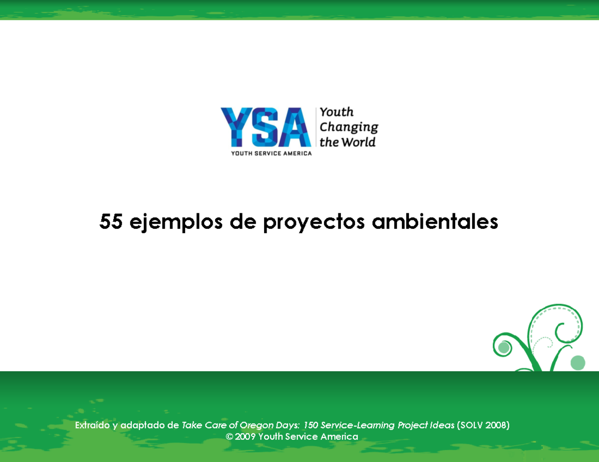 55 Ejemplos de Proyectos Ambientales - 55 ejemplos de proyectos ...