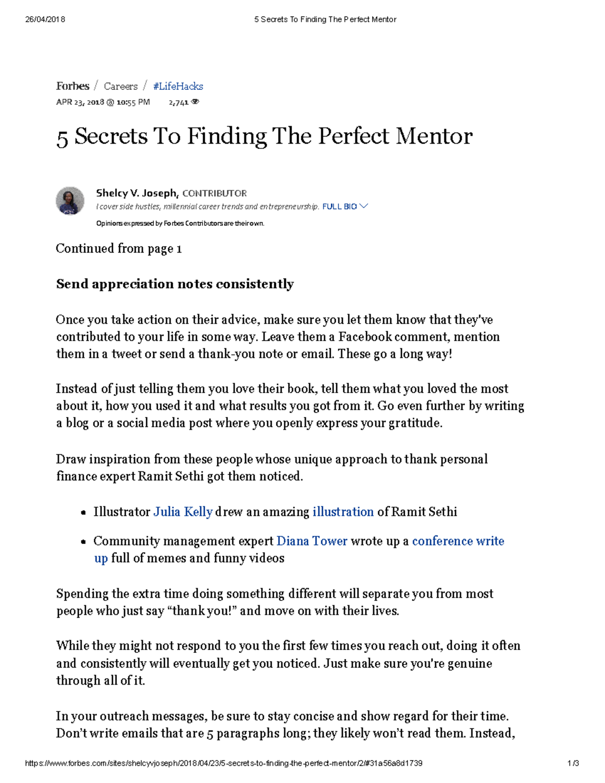 5 Secrets To Finding The Perfect Mentor-2 - 26/04/2018 5 Secrets To ...