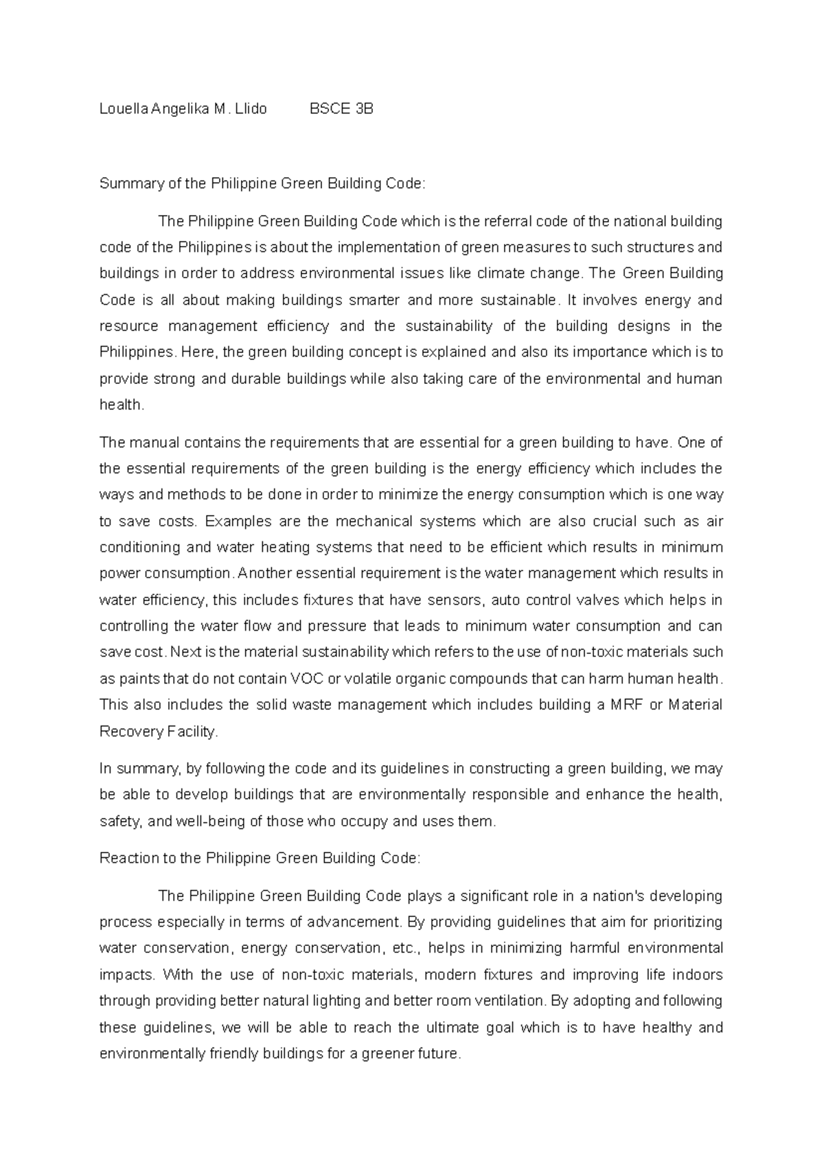 PGBC - Pgbc summary - Louella Angelika M. Llido BSCE 3B Summary of the ...