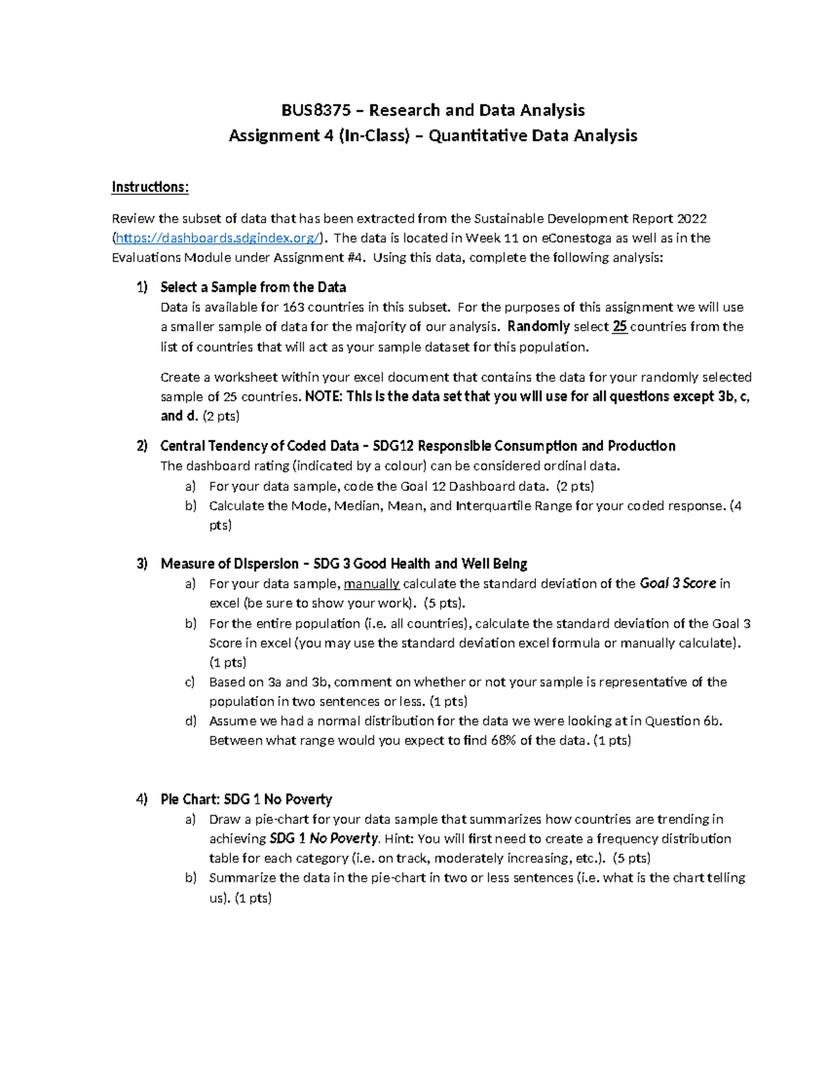 Assignment 4 Quantitative Data Analysis W24 Bus8375 Research And Data Analysis Assignment 4 