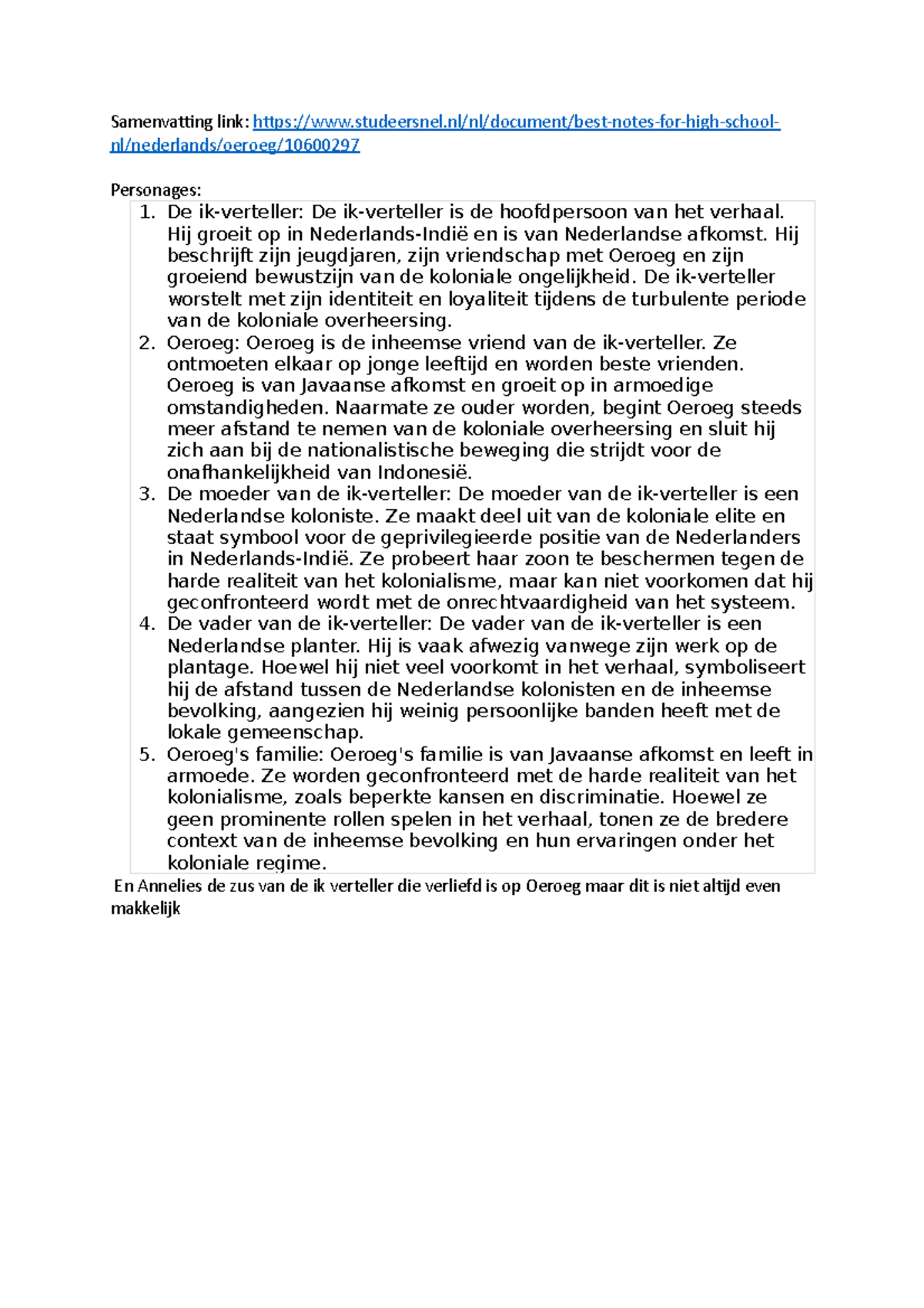 Doc def - goede dingen - Samenvatting link: studeersnel/nl/document ...