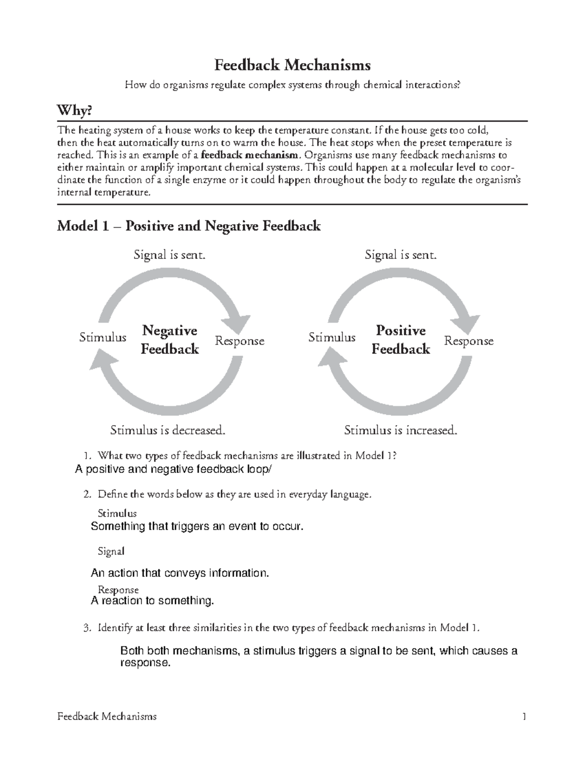 27-Feedback-Mechanisms - Feedback Mechanisms 1 Feedback Mechanisms How ...