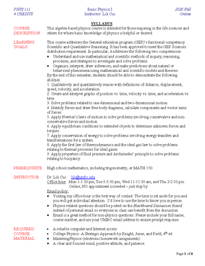 PHYS 111 Equation Sheet - Speed : Velocitysigns : speed = Distance ...
