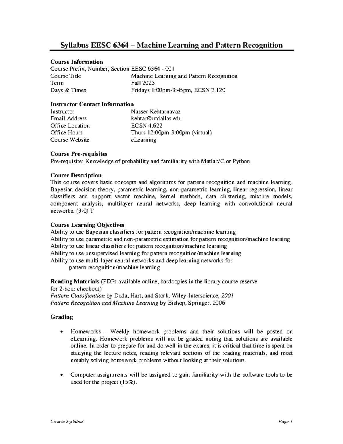 Course Syllabus 3 - practice - Course Syllabus Page 1 Syllabus EESC ...
