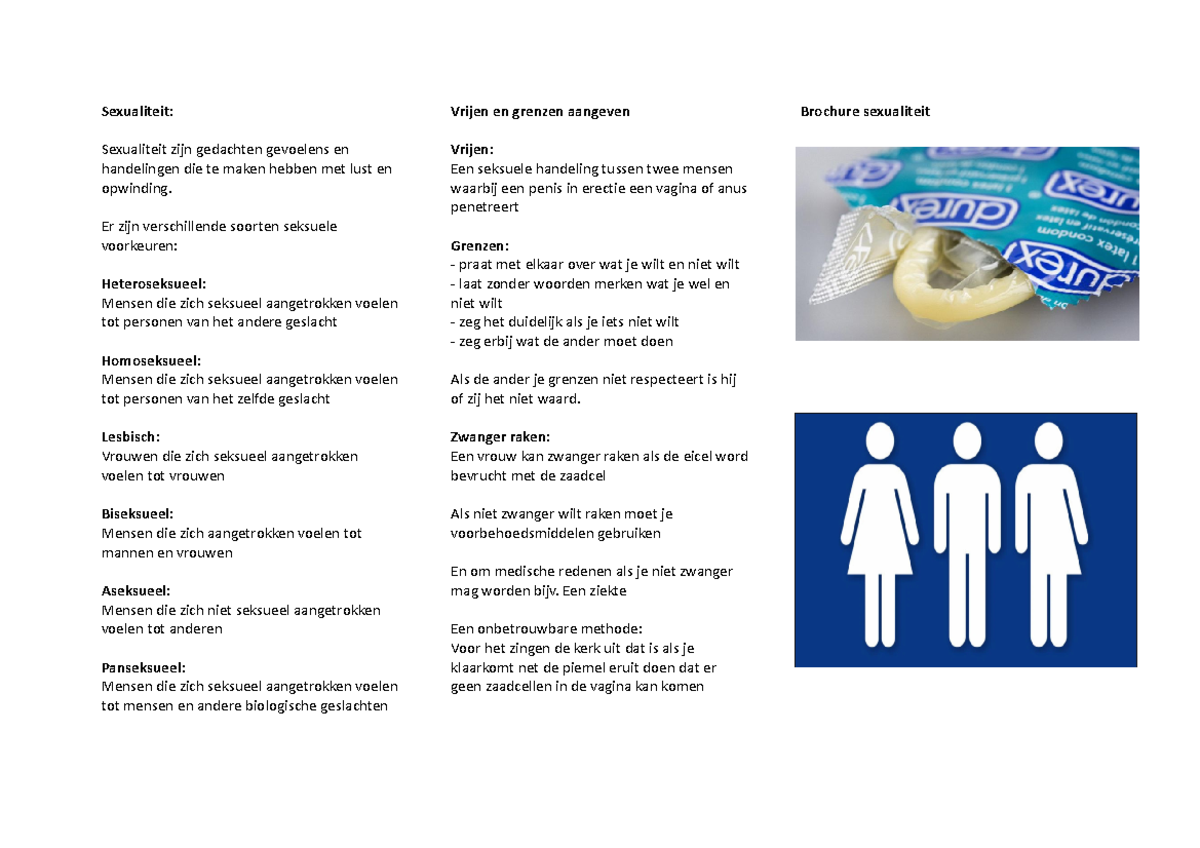 Biologie brochure - Dkck - Sexualiteit: Sexualiteit zijn gedachten ...