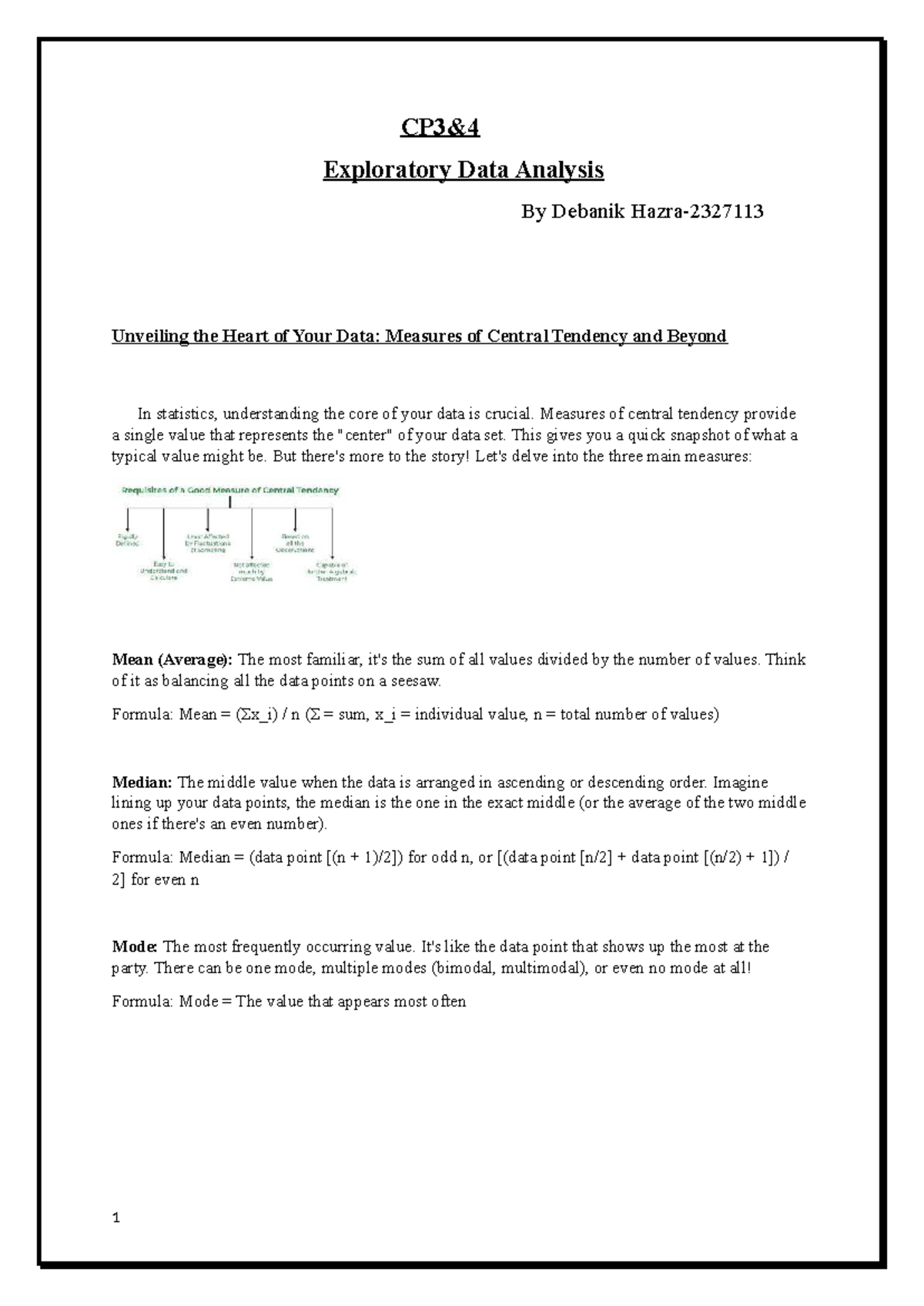 CP3&4 EDA Debanik - Summary Research Methodology - CP3& Exploratory Data Analysis By Debanik ...
