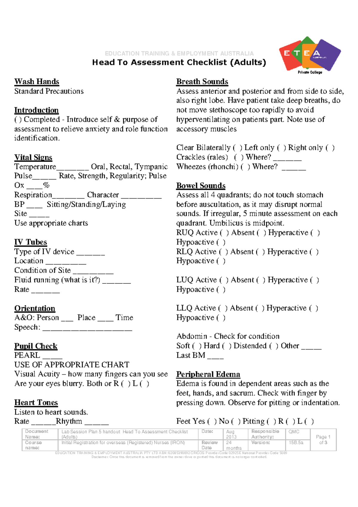 5.Lab session handout-ETEA head to toe assessment form - EDUCATION ...