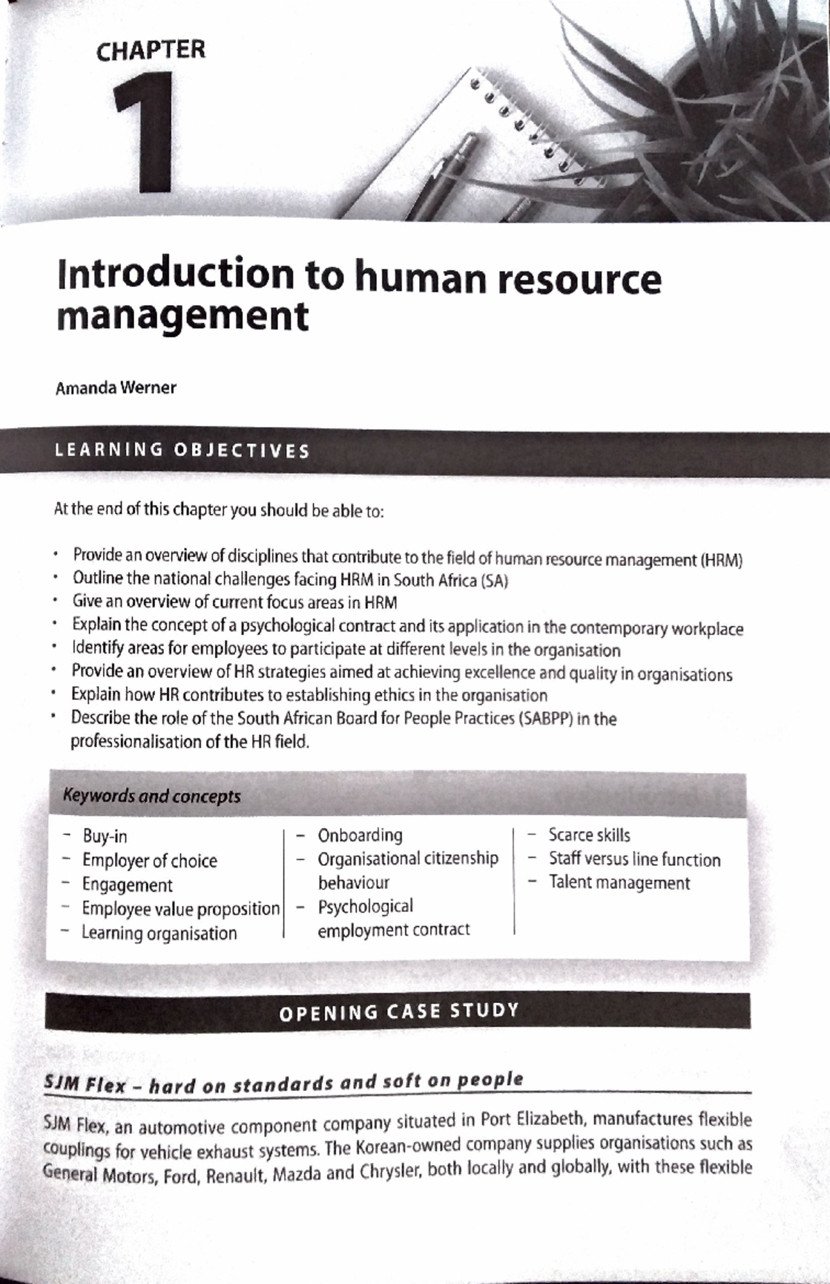 Chapter 1 Etp 2602 CHAPTER1 PRESCRIBED TEXTBOOK - CHAPTER Introduction to human resource ...