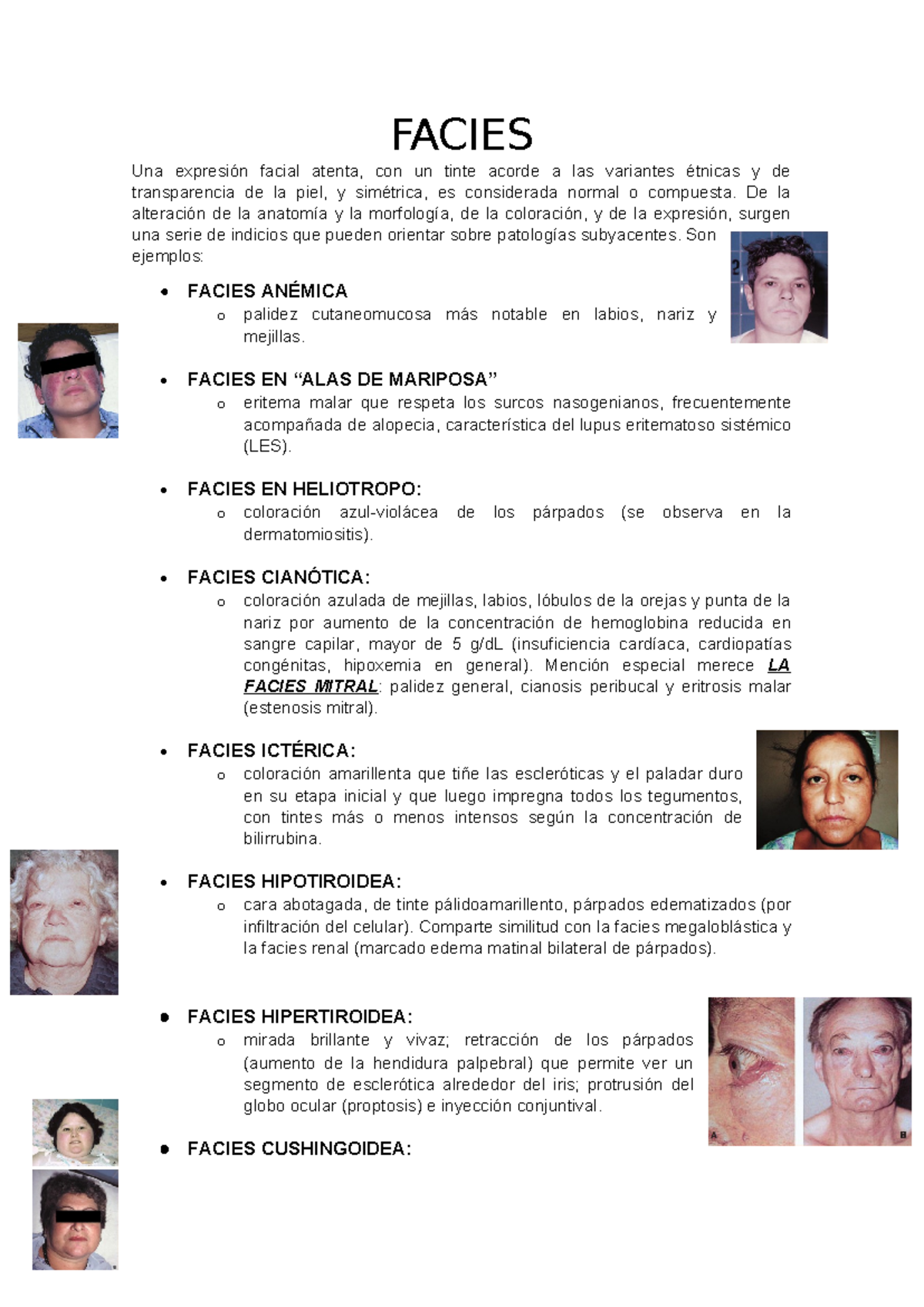Facies - FACIES Una expresión facial atenta, con un tinte acorde a las ...
