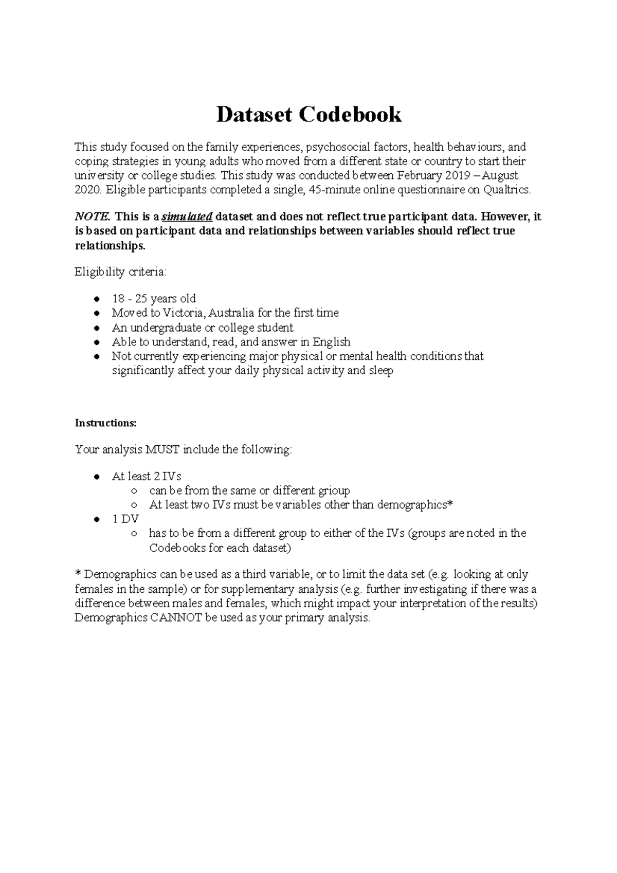 Codebook Mutliple regression – Perform multiple regression using R or SPSS. Provide project file ...