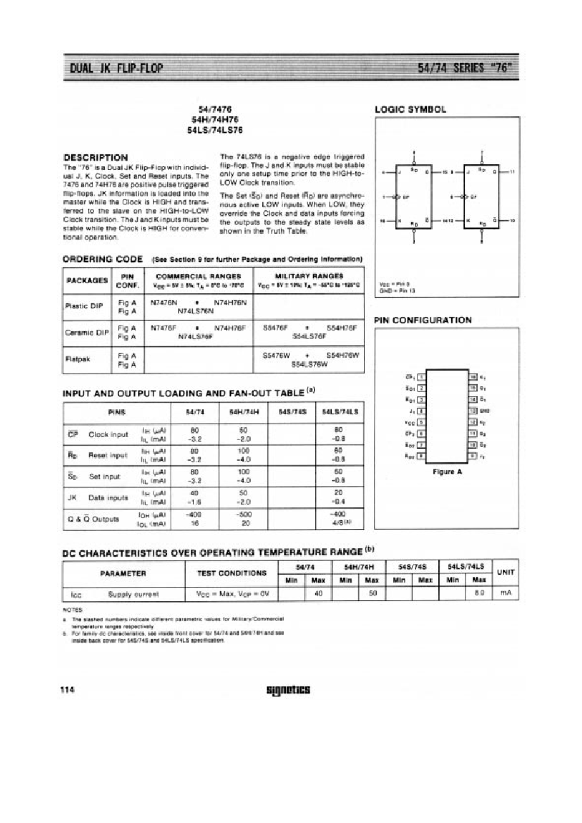 Ic74LS76 - datasheet de ic 74ls76 - Circuitos Lógicos Secuenciales ...