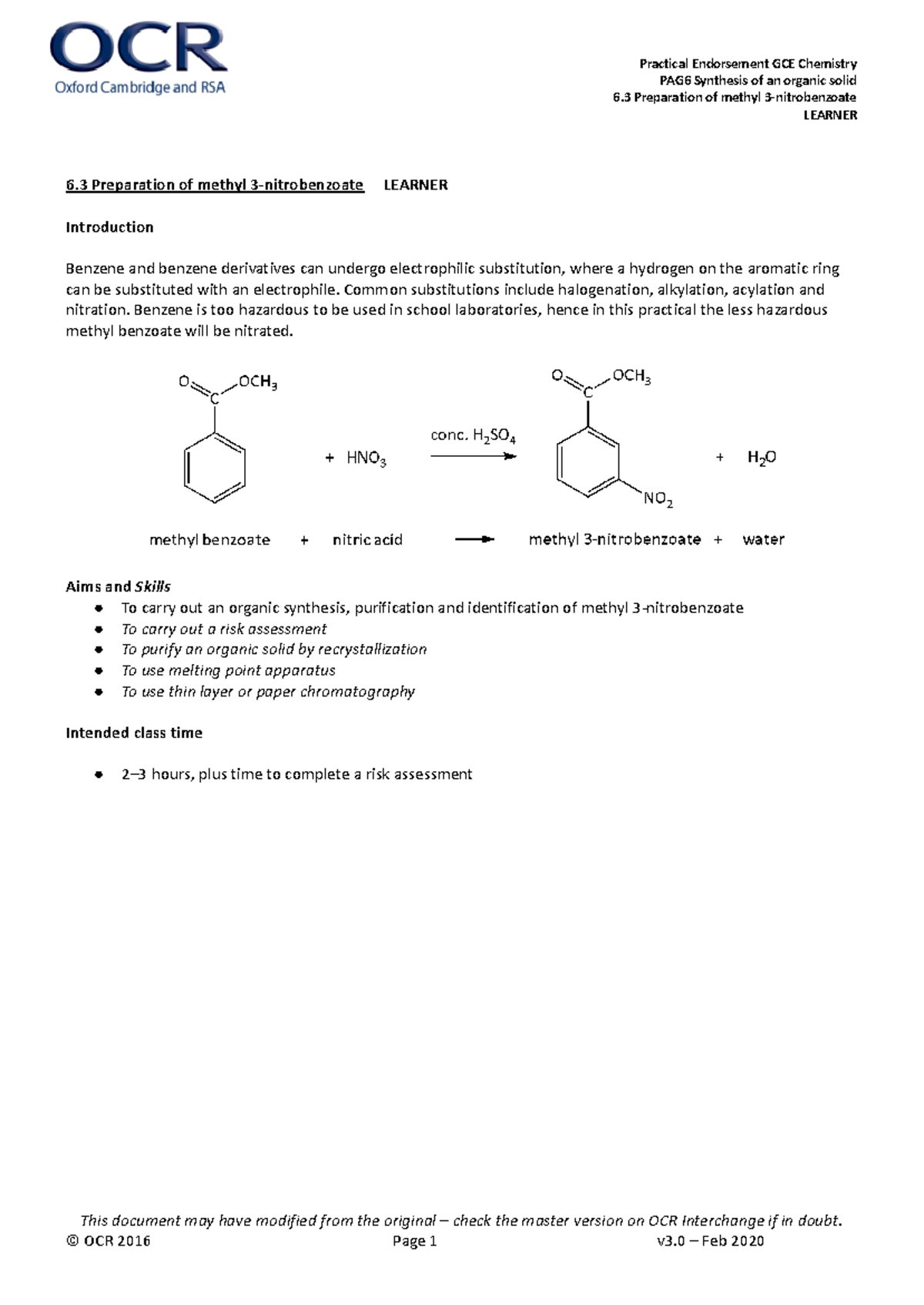 Chemistry PAG 6.3 Learner v3.0 - No RA- Student Copy - PAG6 Synthesis ...