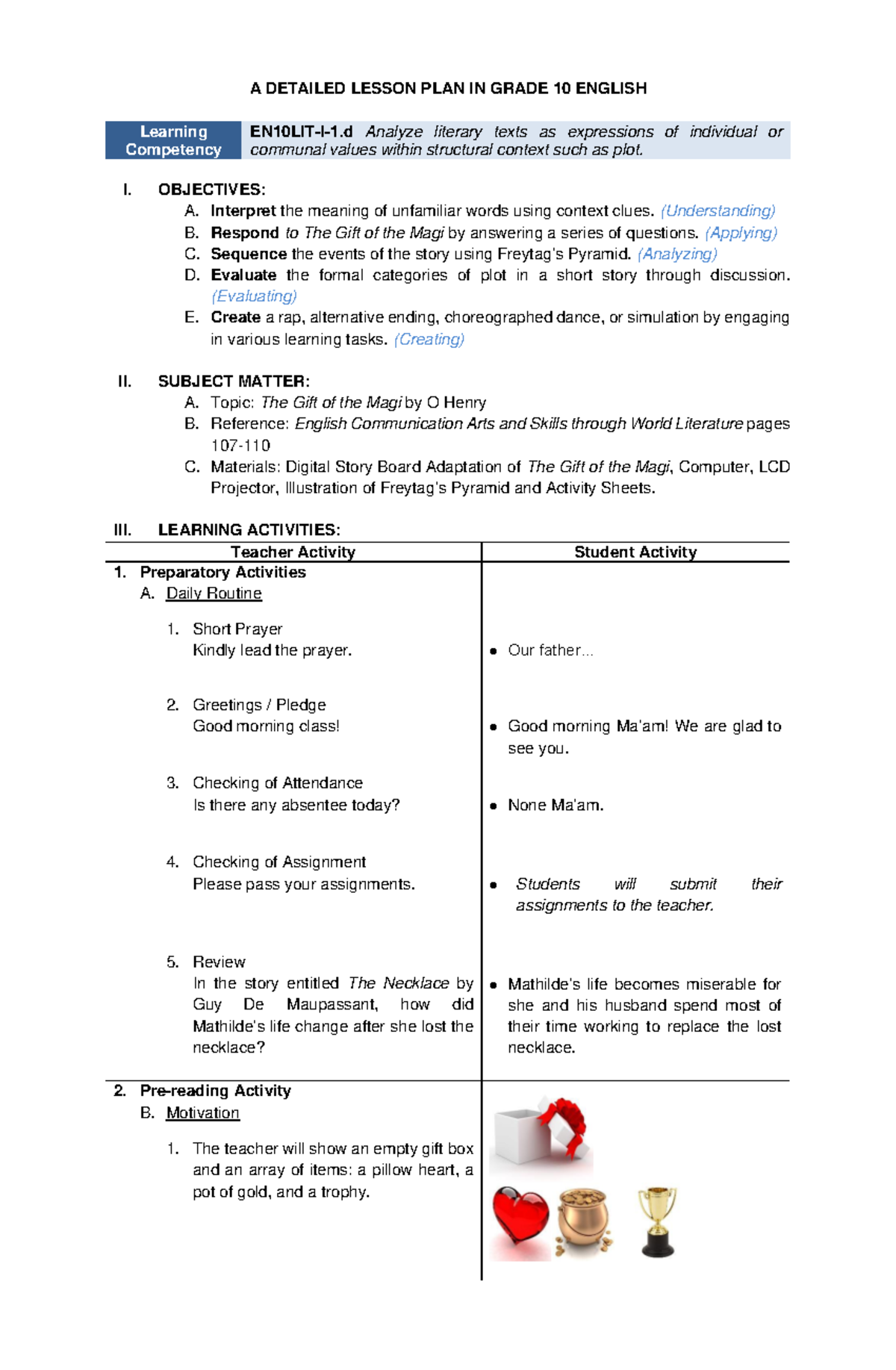 EEd-211 Sample-Lesson-Plan-for-G10-English - A DETAILED LESSON PLAN IN ...