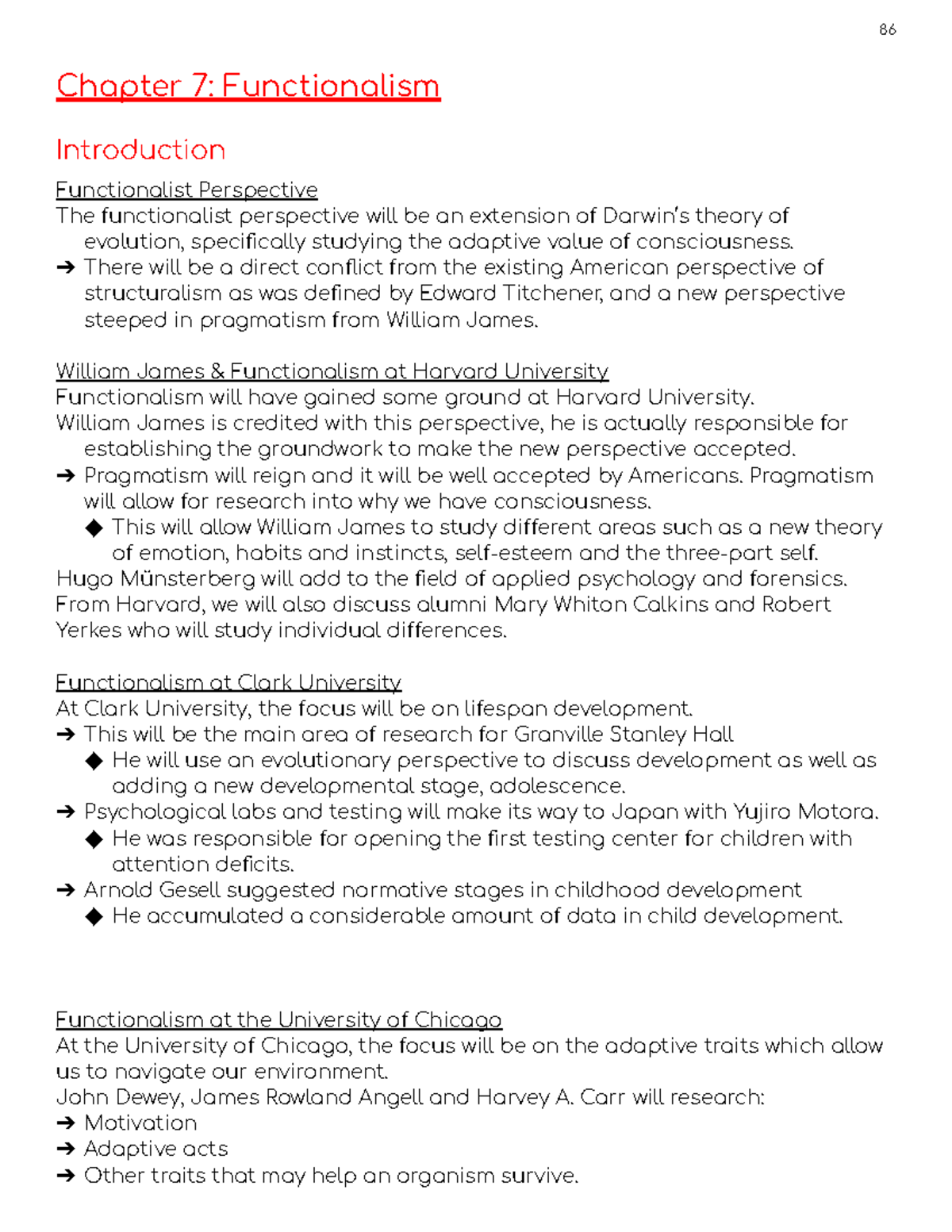 PSYC 305 Chapter 7 Functionalism - Chapter 7: Functionalism ...