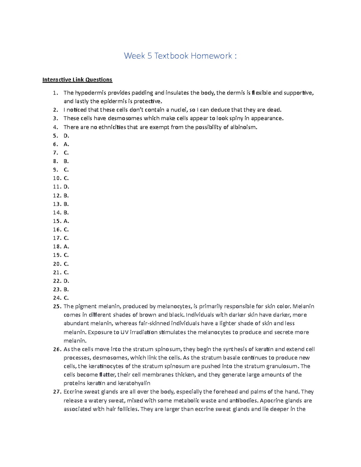 Bio 2011-VO05-Week 5 Textbook Homework - Week 5 Textbook Homework ...