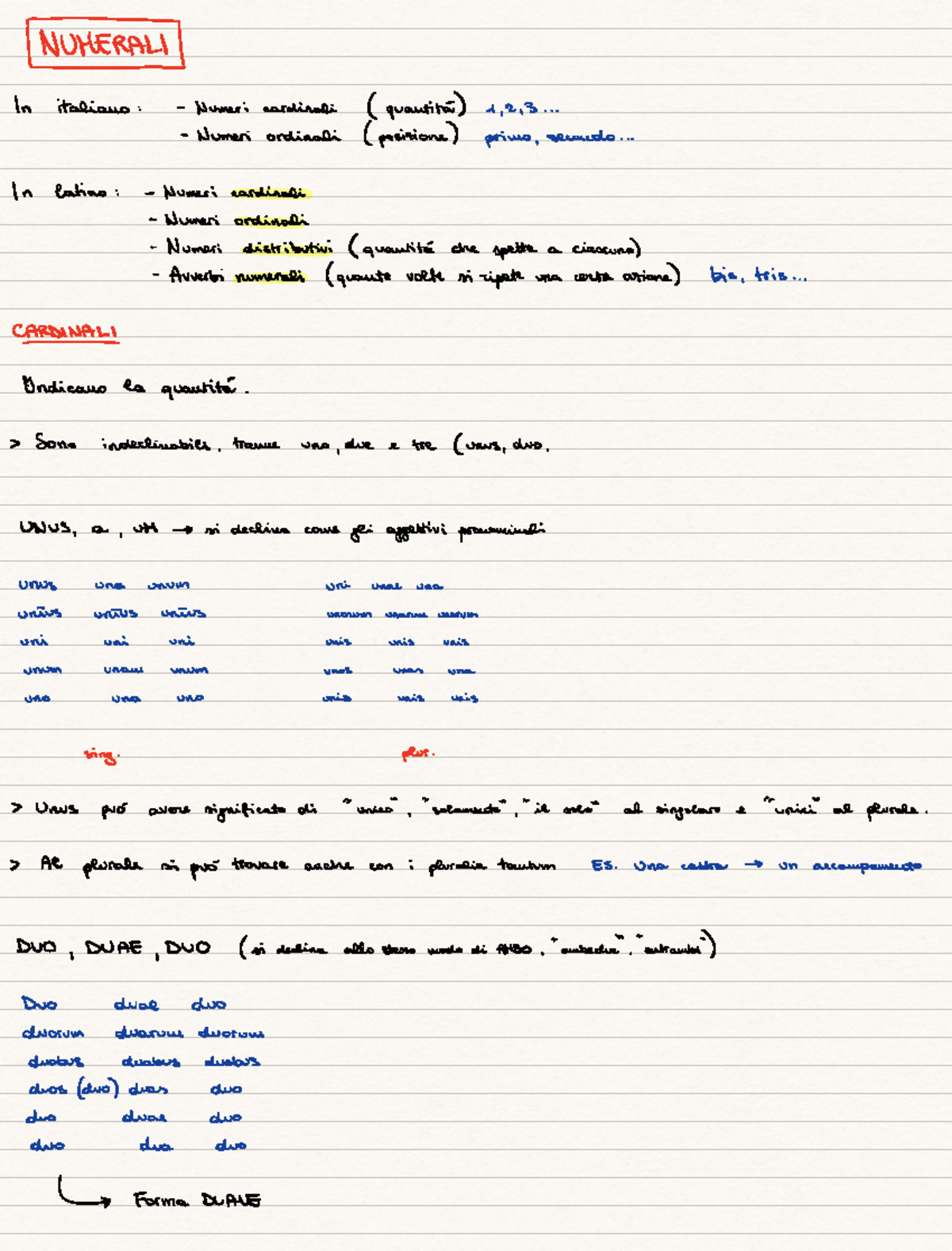 Numerali - IE i a n latino Numeri cardinali Numeri ordinali Iiiiiiiiii ...