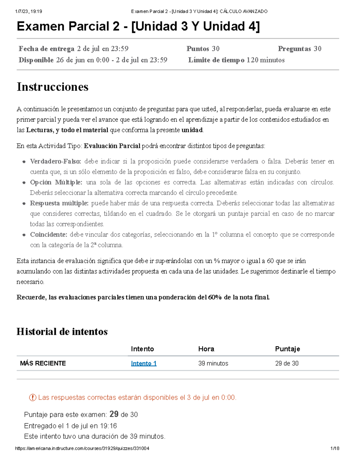 Examen Parcial 2 - [Unidad 3 Y Unidad 4] Cálculo Avanzado - Examen Parcial 2 - [Unidad 3 Y ...