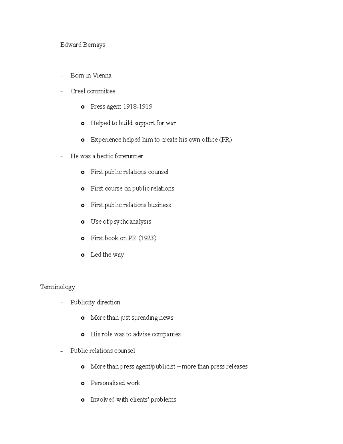 History of Communication - Edward Bernays Born in Vienna Creel ...