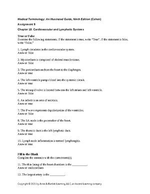 Assignment 11 Ch 12 - Google Docs - 9trMedical Terminology: An ...